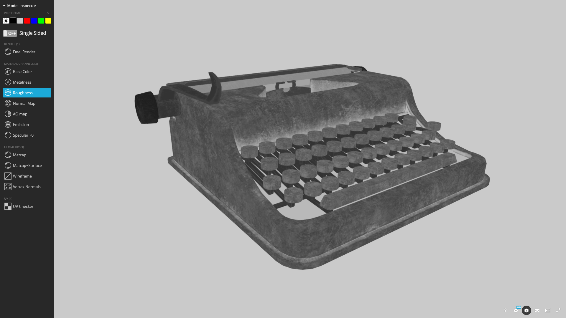 Typewriter 3D Model - Game Ready | BlenderNation Bazaar