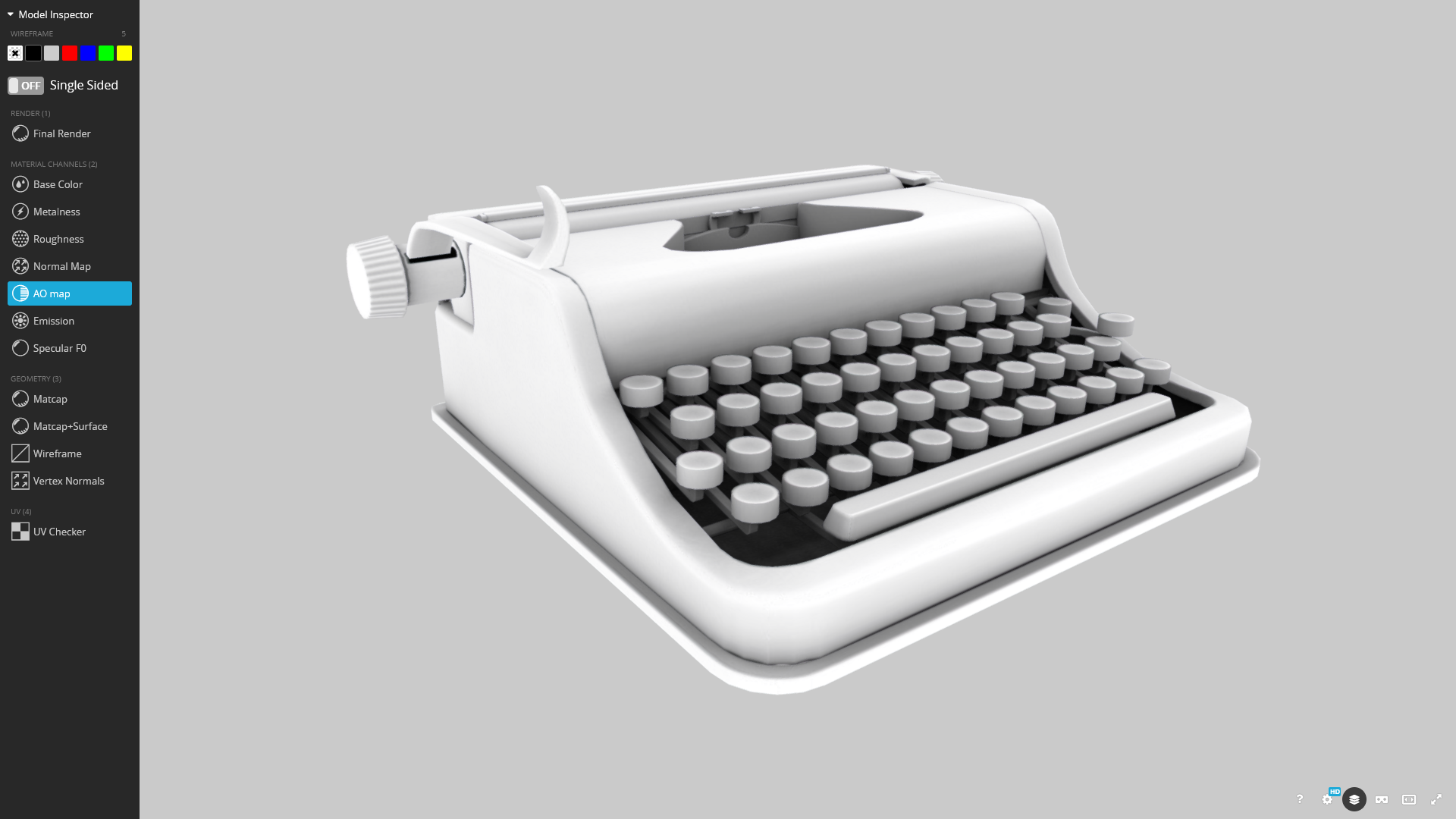 Typewriter 3D Model - Game Ready | BlenderNation Bazaar