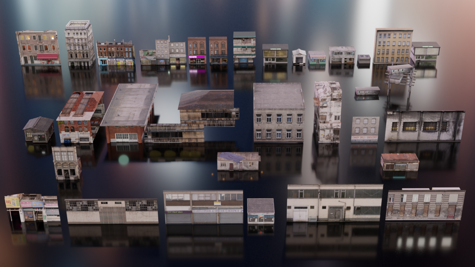 City Asset Pack : Buildings, Skyscrapers, City Props And Street ...