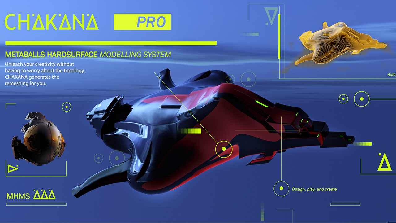 CHAKANA PRO:"Metaballs hardsurface modelling system" Addon for Blender ...
