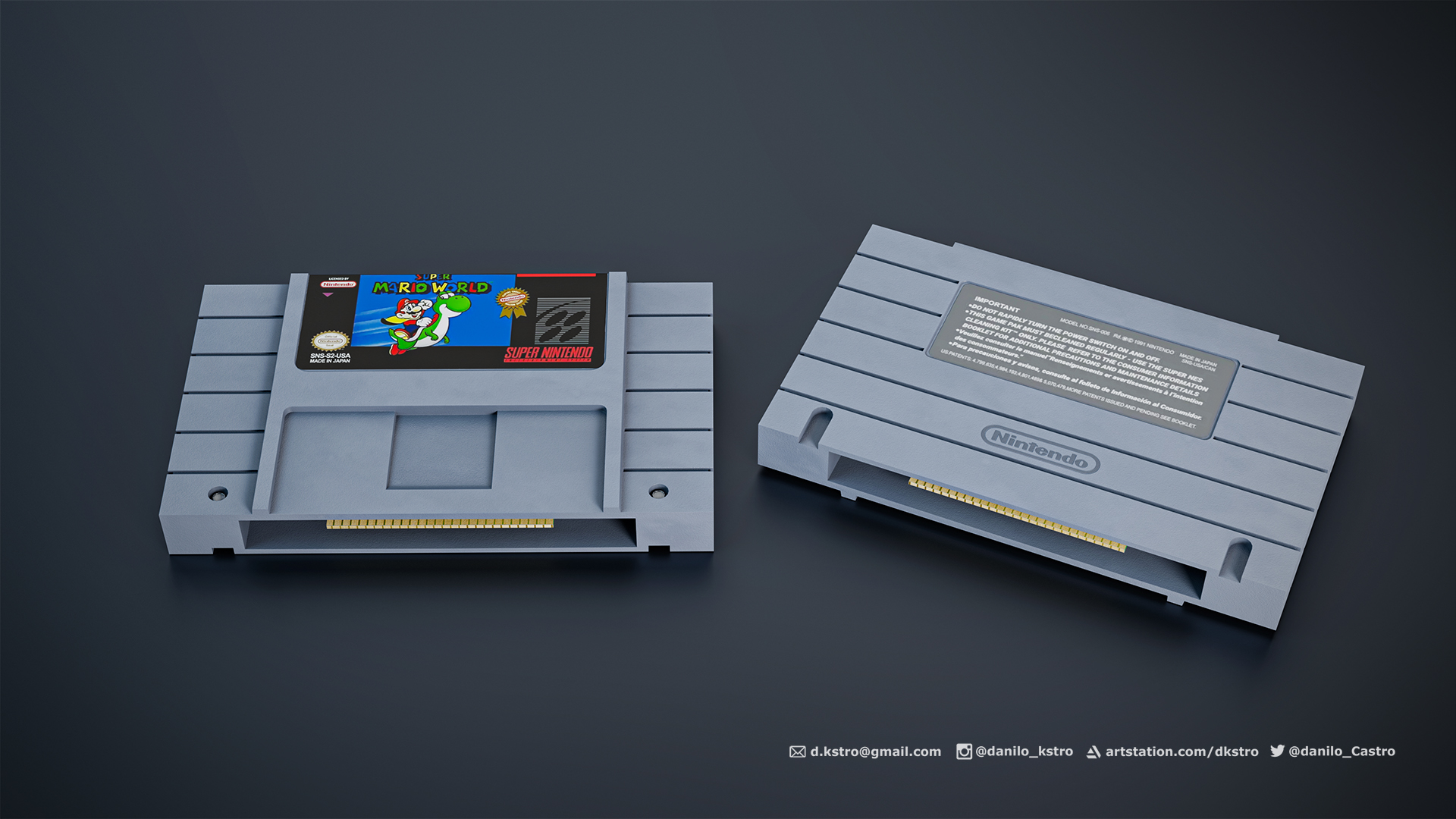 Super Nintendo Console | Low-poly | BlenderNation Bazaar
