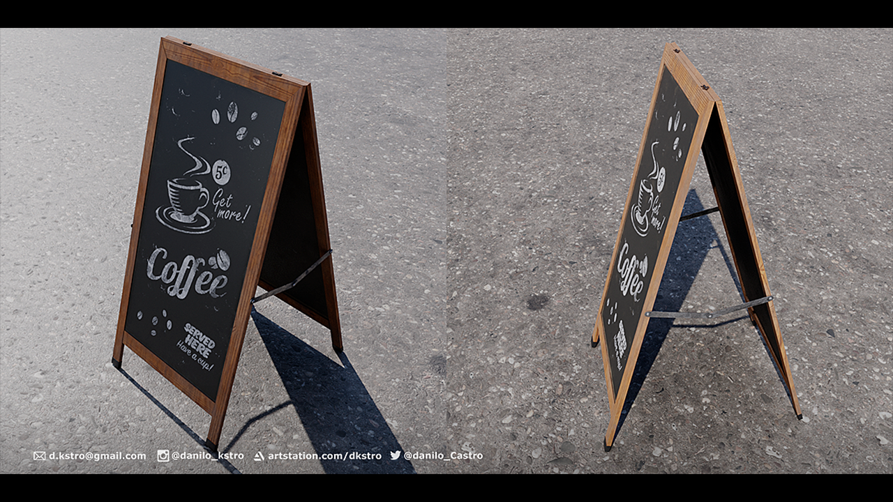 Retail Display Easel | 3D Model | BlenderNation Bazaar
