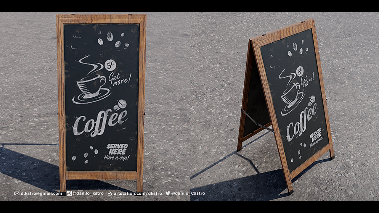 Retail Display Easel | 3D Model | BlenderNation Bazaar