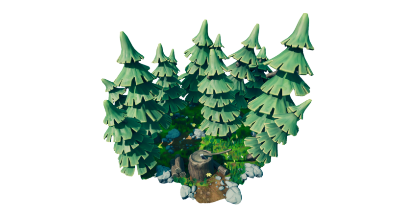 Stylized Woodland Tree Scene Tutorial & Blend File | BlenderNation Bazaar