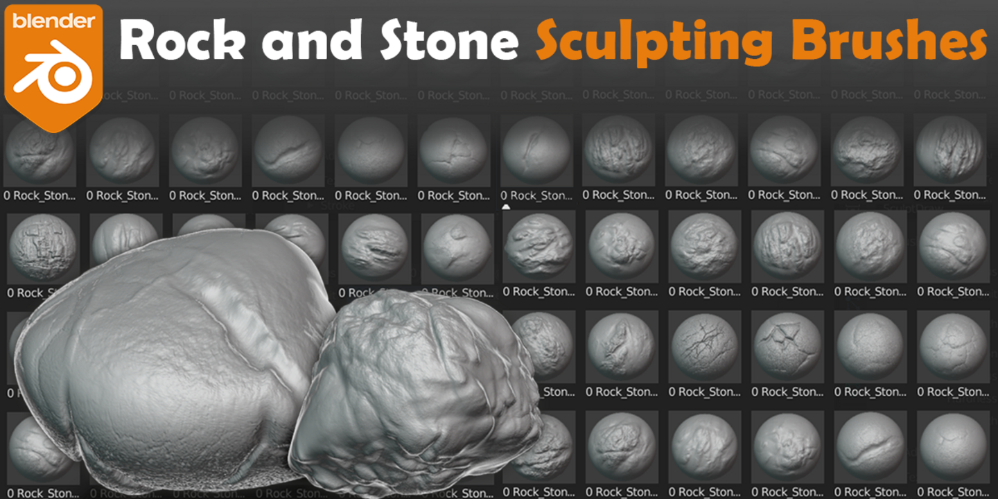 Rock And Stone Brushes For Blender | BlenderNation Bazaar