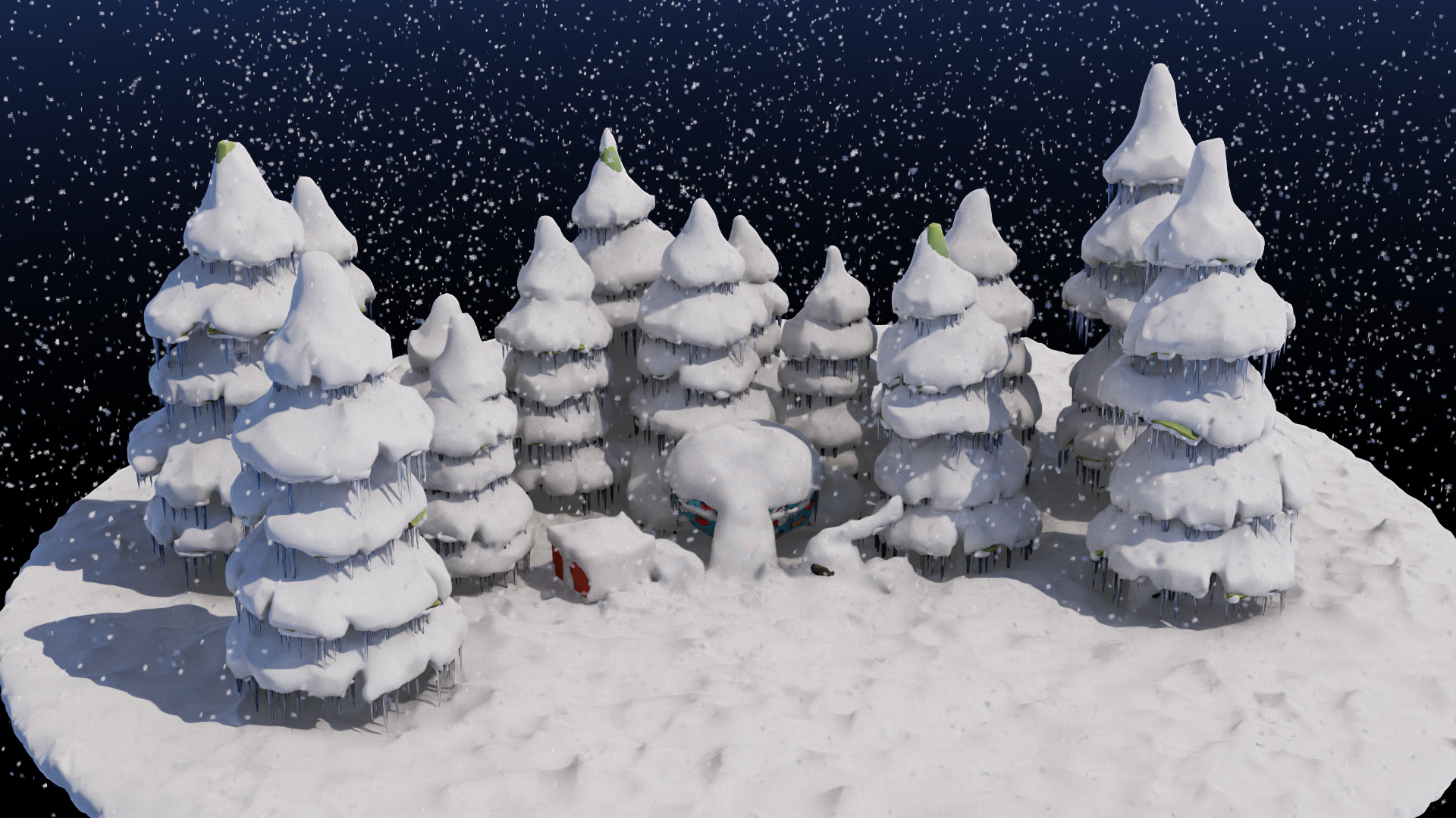 Blender 4 Snow and Ice Geometry Node Pack | BlenderNation Bazaar