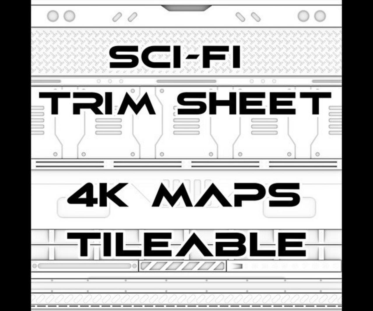 Sci-Fi Trim Sheet - Compatible Decalmachine 2.X | BlenderNation Bazaar
