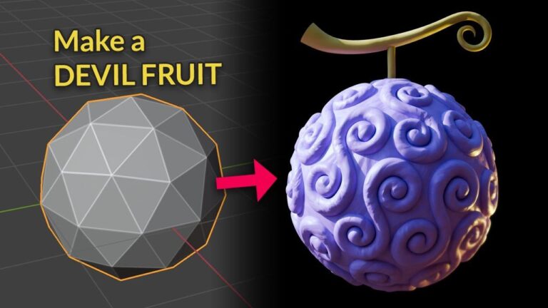 Modeling a Devil Fruit from One Piece - Blender Secrets | BlenderNation ...